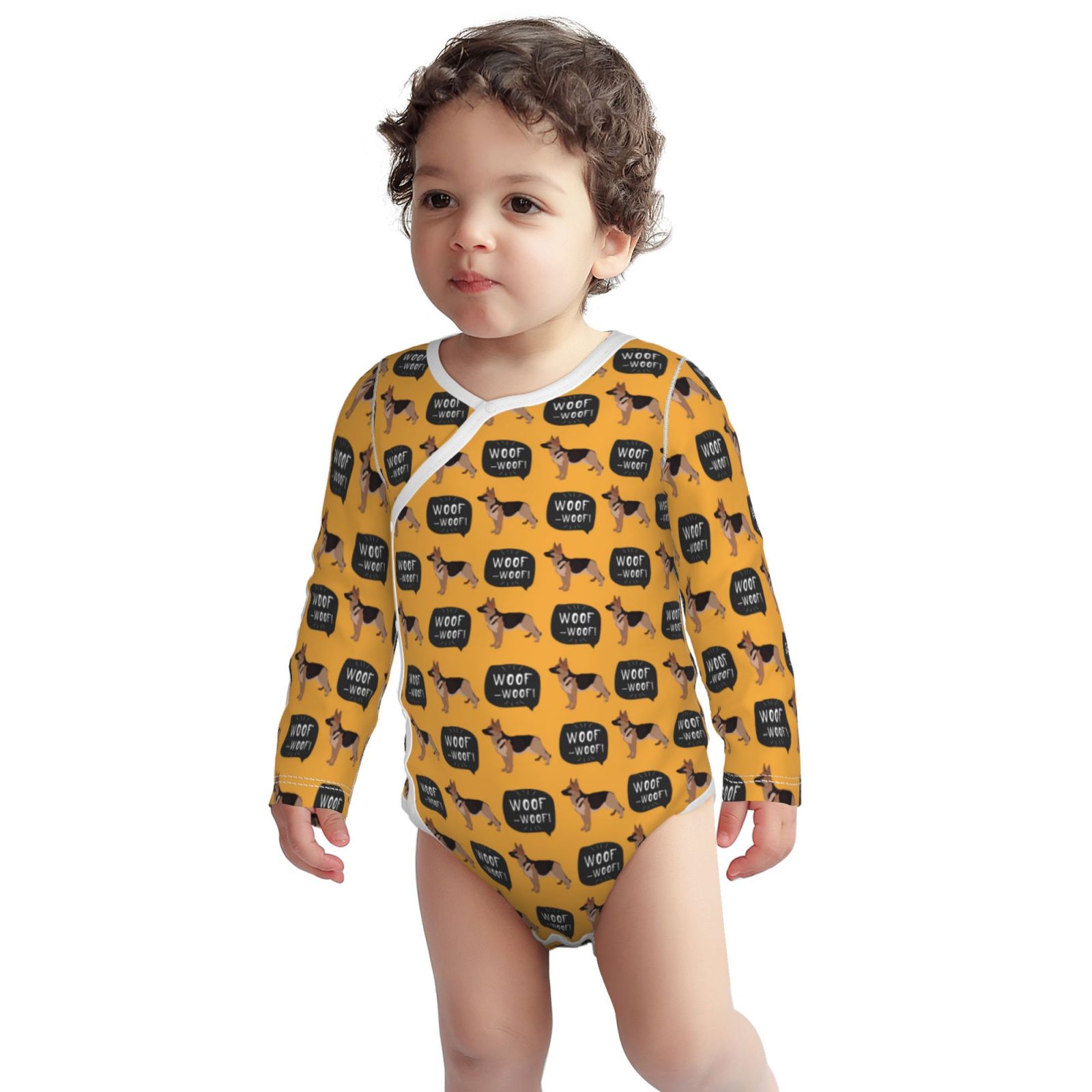 Long Sleeve Onesies Girl Boy, Cute German Shepherd Dog Cute Comfy ...