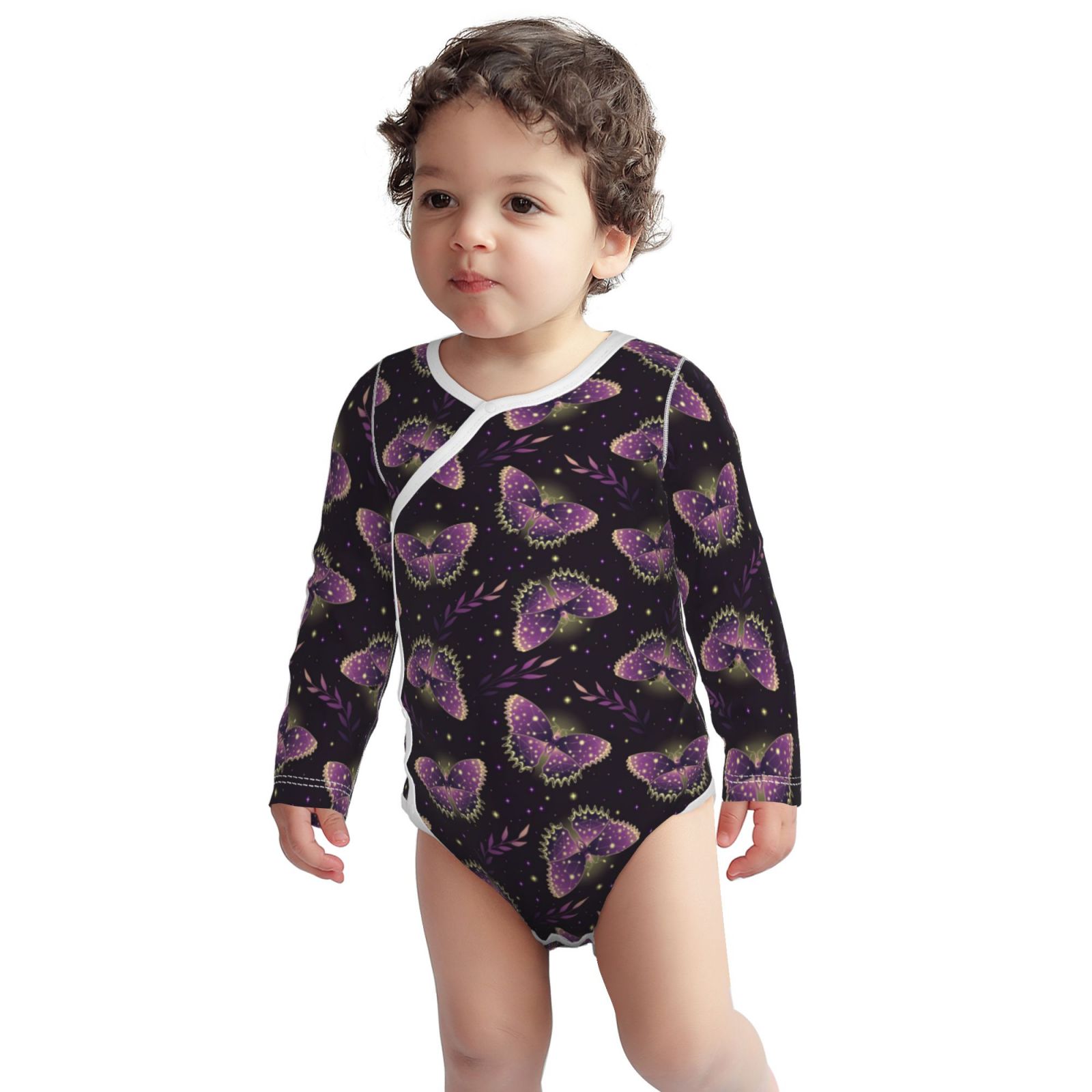 Long Sleeve Onesies Girl Boy, aesthetic starry sky Night butterfly Cute ...