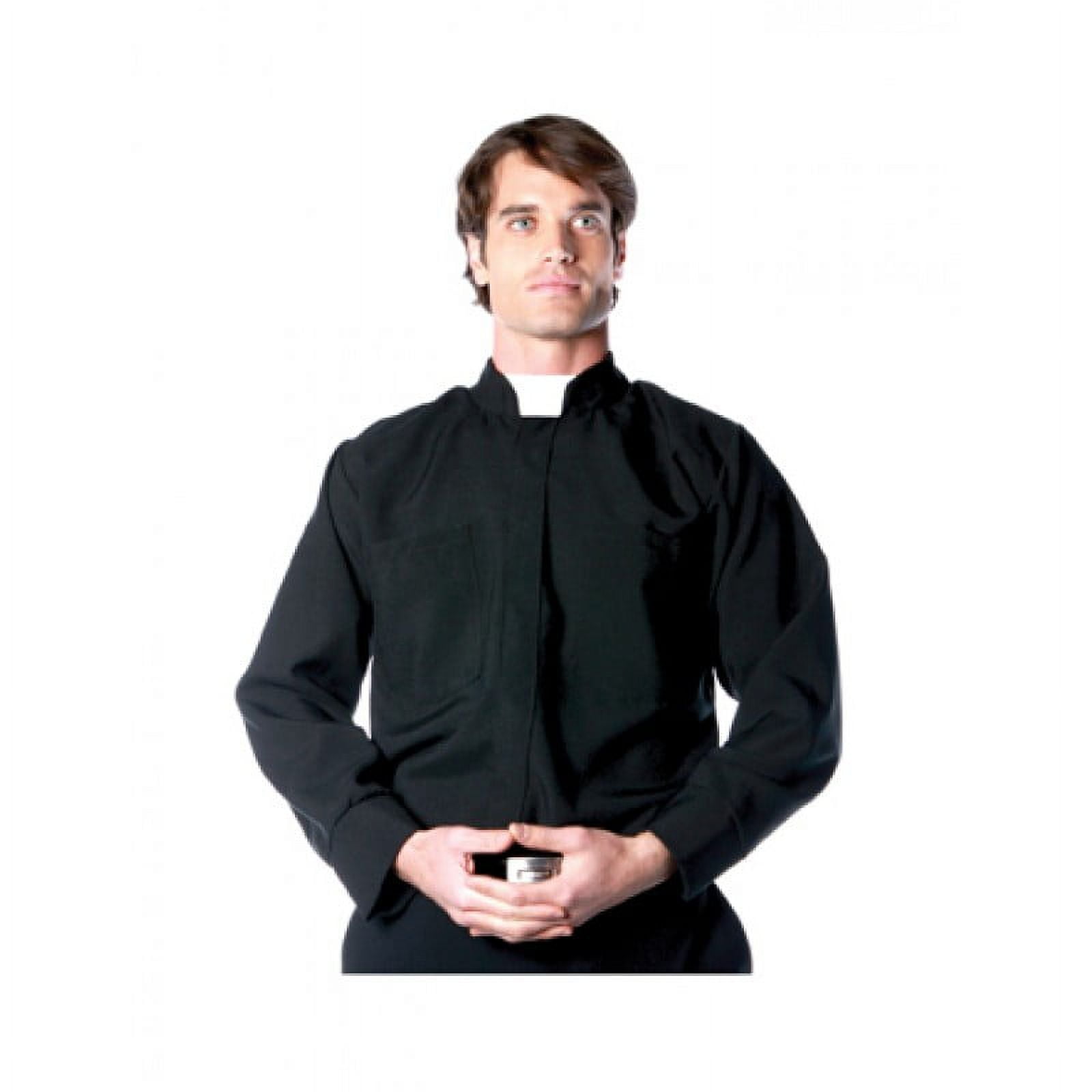 Long Sleeve Priest Shirt Adult Costume Top - Walmart.com