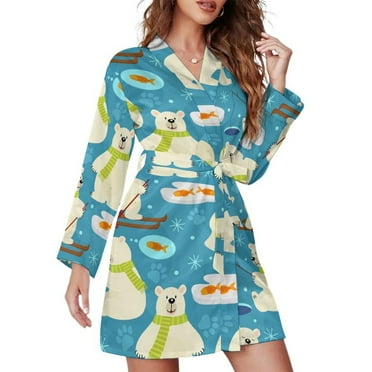 Casual Nights Women's Snap-Front Cotton Duster Robe with Pockets, Short ...