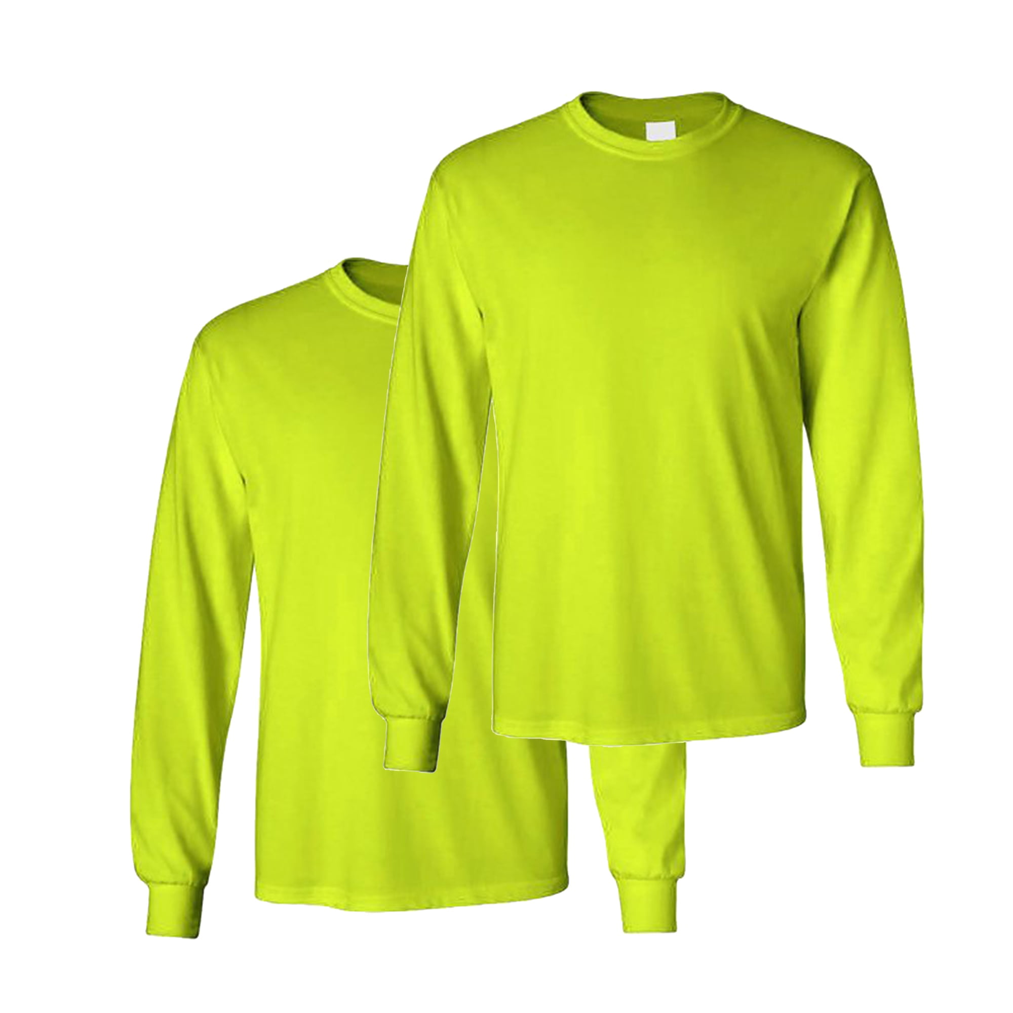 2 Pack Of Radyans Long Sleeve Construction Safety T Shirt 60 Cotton