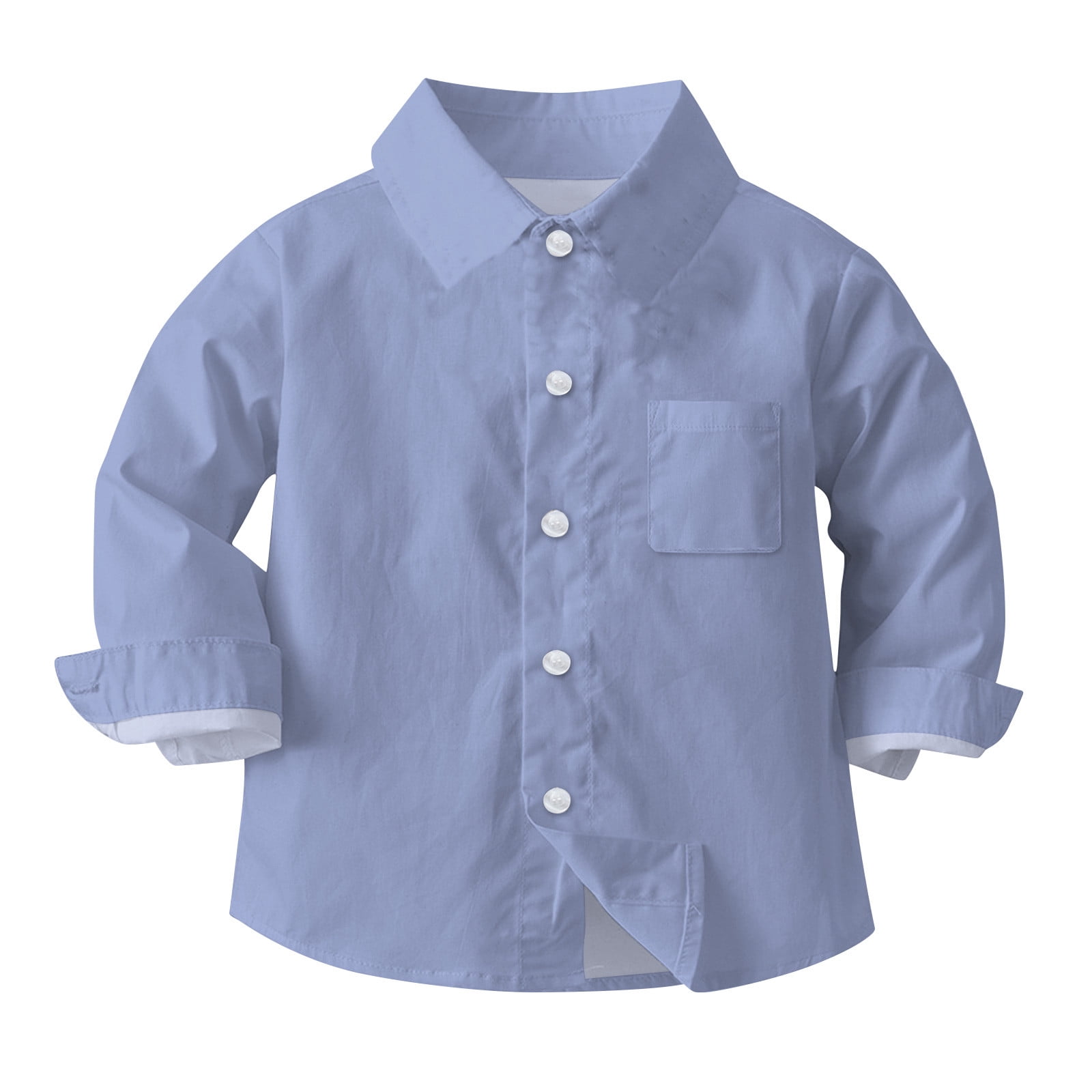 Long Sleeve Shirts for Boys Size 6-7 Button Down Shirt Casual Collared ...