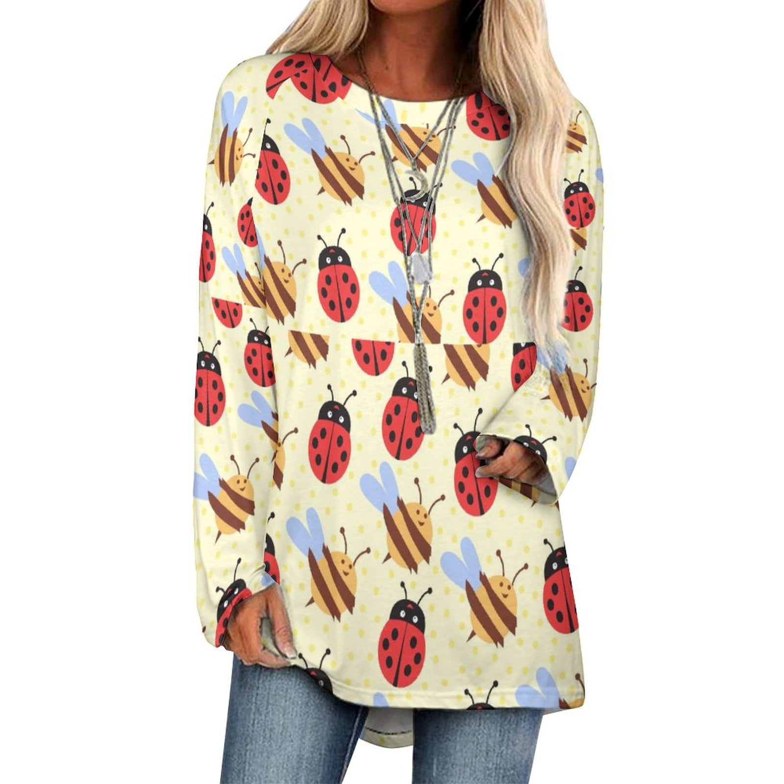 Long Sleeve Shirts for Women - Ladybug And Bee Loose Comfort Fit Womens ...