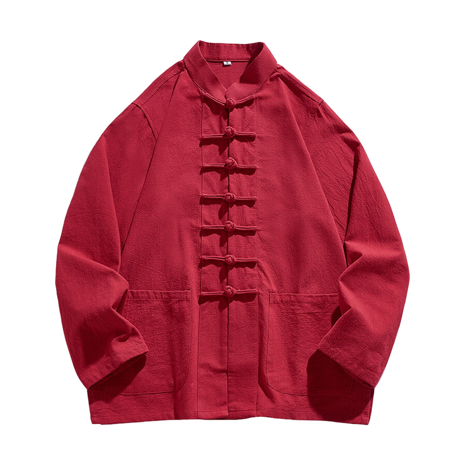 Long Sleeve Shirts for Men, Stylish Mandarin Collar Kung Fu Shirts for ...