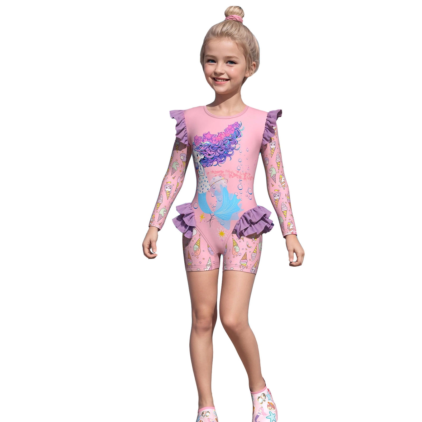 Long Sleeve Swimsuit Swimsuits Kids Bathing Suits Girls Swim Suit ...