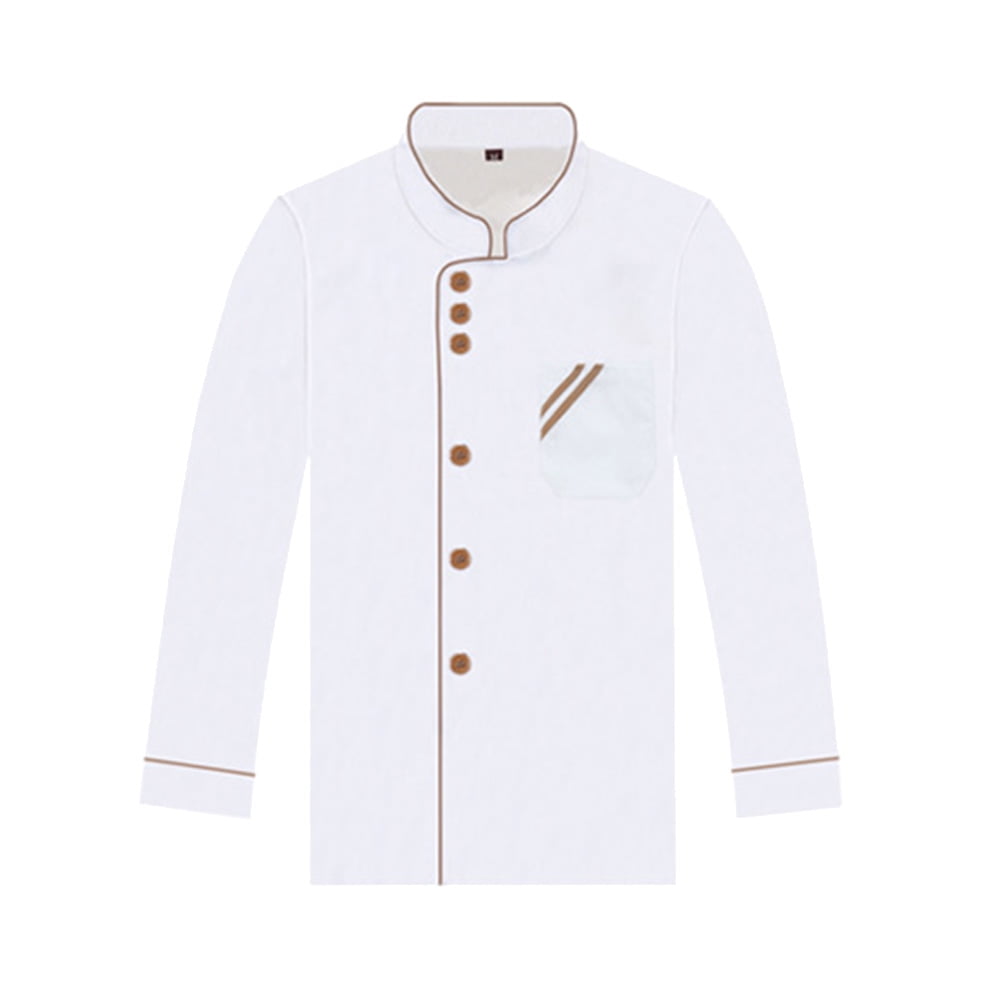 Eease Mens Black Jacket Chef Clothes Unisex Cotton Catering Bakery Coat ...