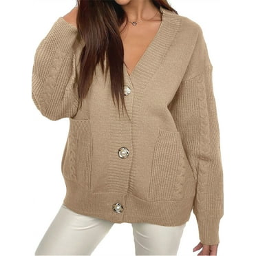 Cardigans for Women Button Up Open Front Cadigan Sweaters Floral Print ...