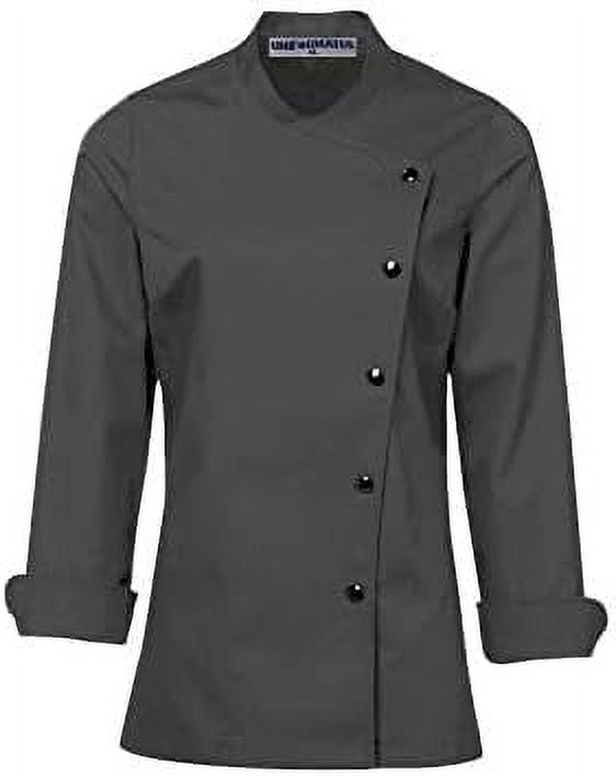 Long Sleeves Gray Color New Chef Coat Jacket Uniform for women ideal ...