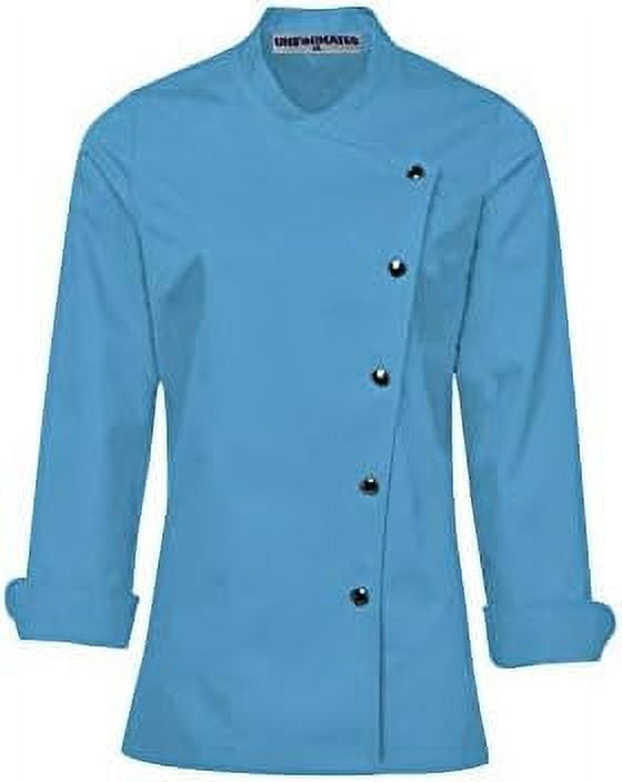 Long Sleeves Sky Blue Color New Chef Coat Jacket Uniform for women ...