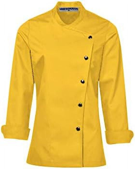 Long Sleeves Yellow Color New Chef Coat Jacket Uniform for women ideal ...