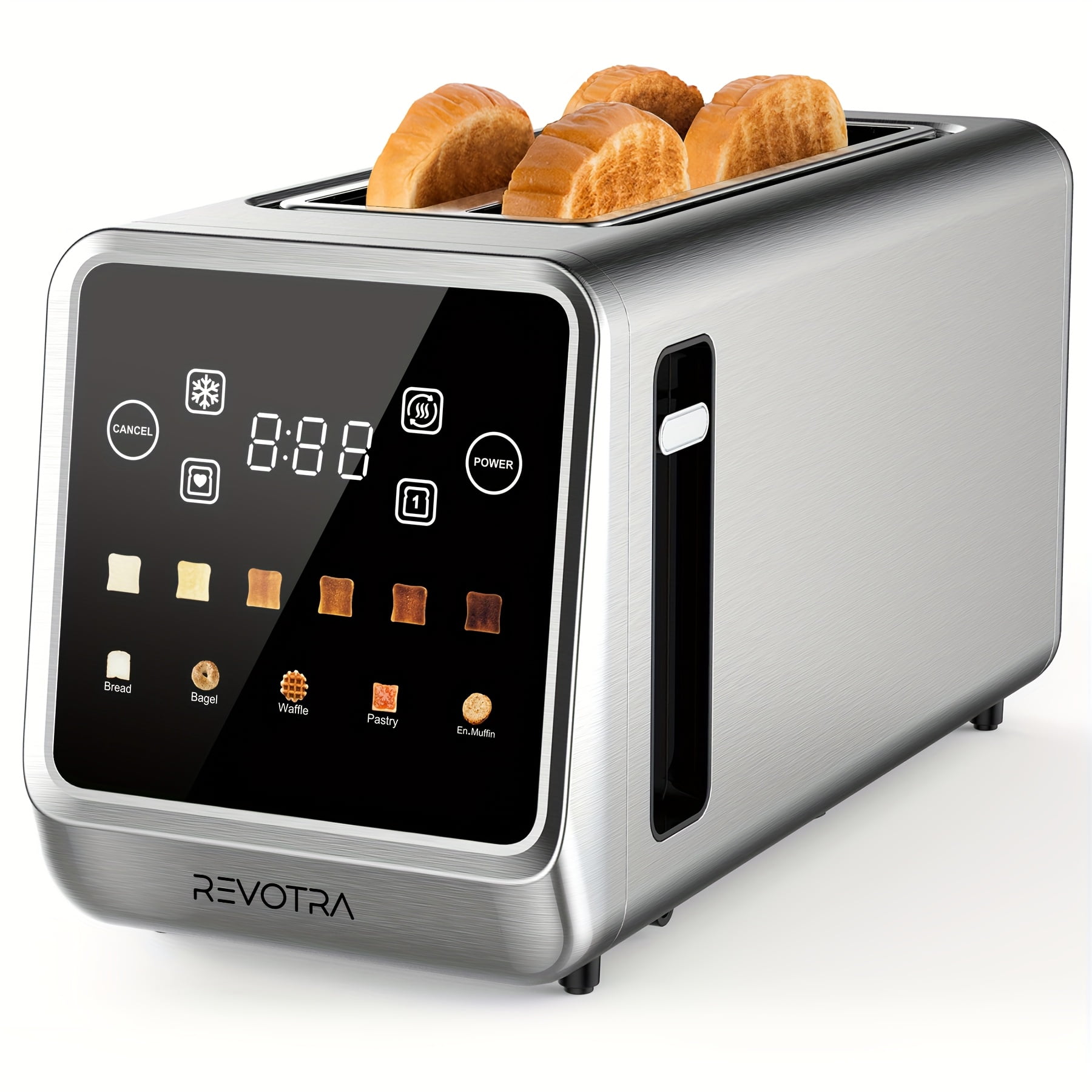 Long Slot Toaster 4 Slice, Touch Screen LED Display, 1.5" Extra Wide ...