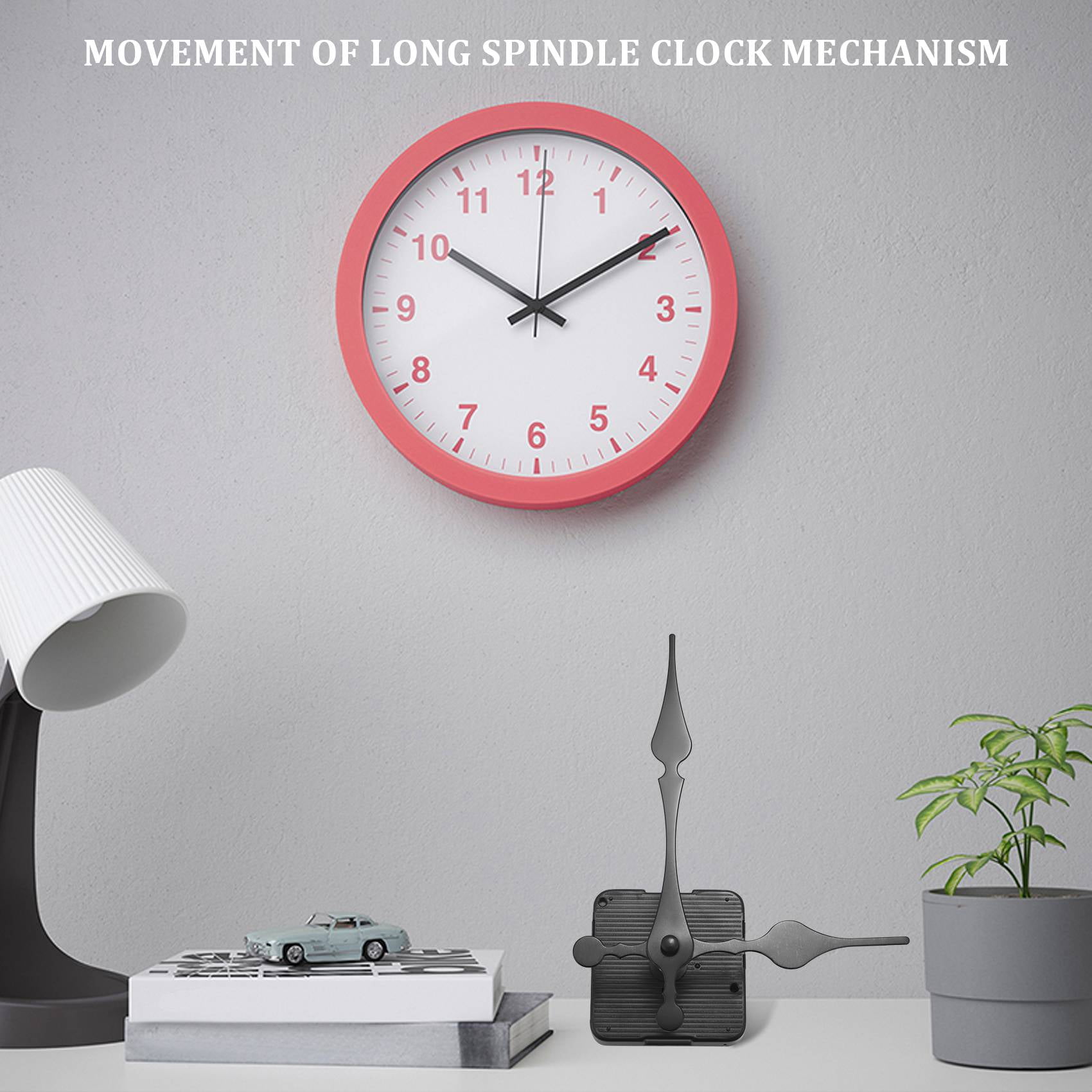 Long Spindle Clock Mechanism Movement, 3/ 5 Inch Maximum Dial Thickness ...