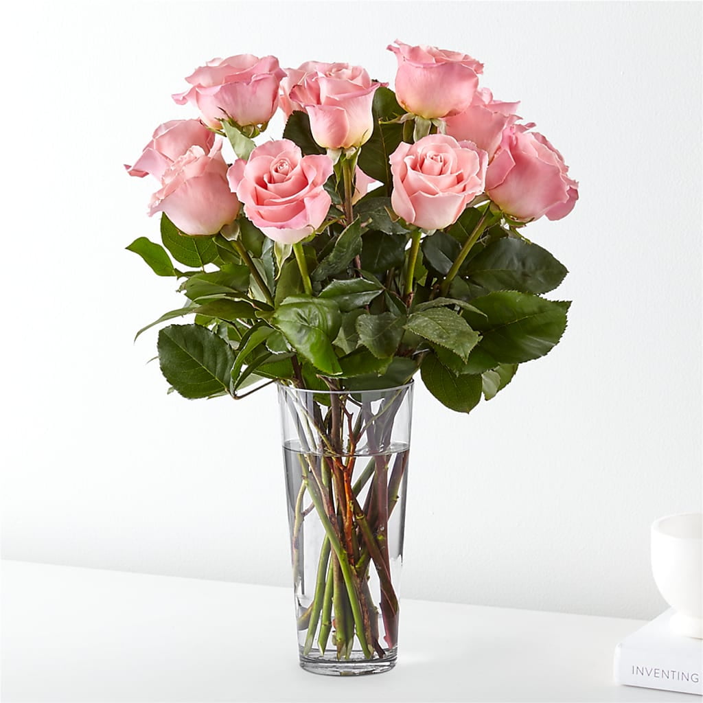 Long Stem Pink Rose Bouquet - Exquisite 36 Pink Roses - Walmart ...