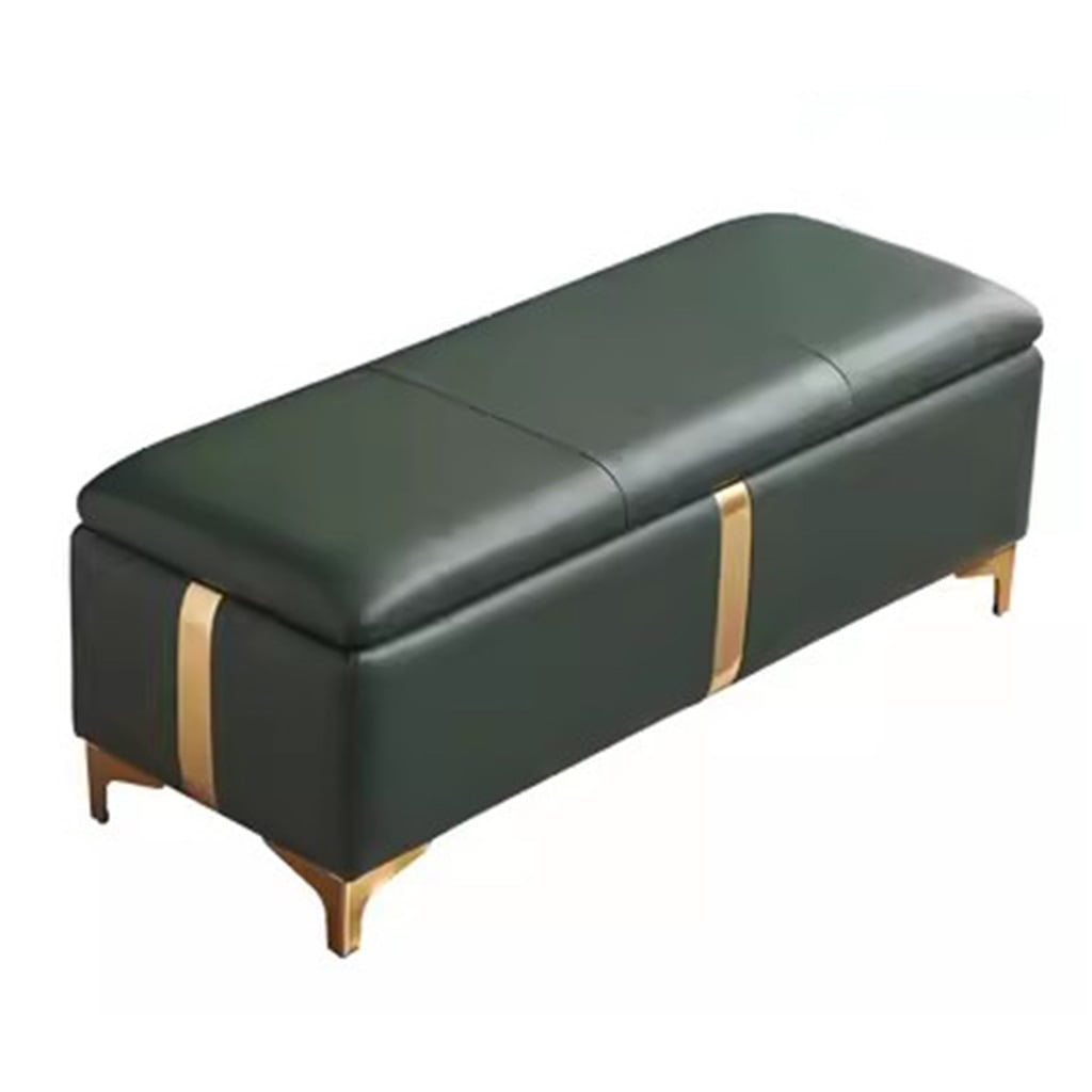 Long Storage Ottoman Bench Large Space Storage Chest Ottomans,Faux ...
