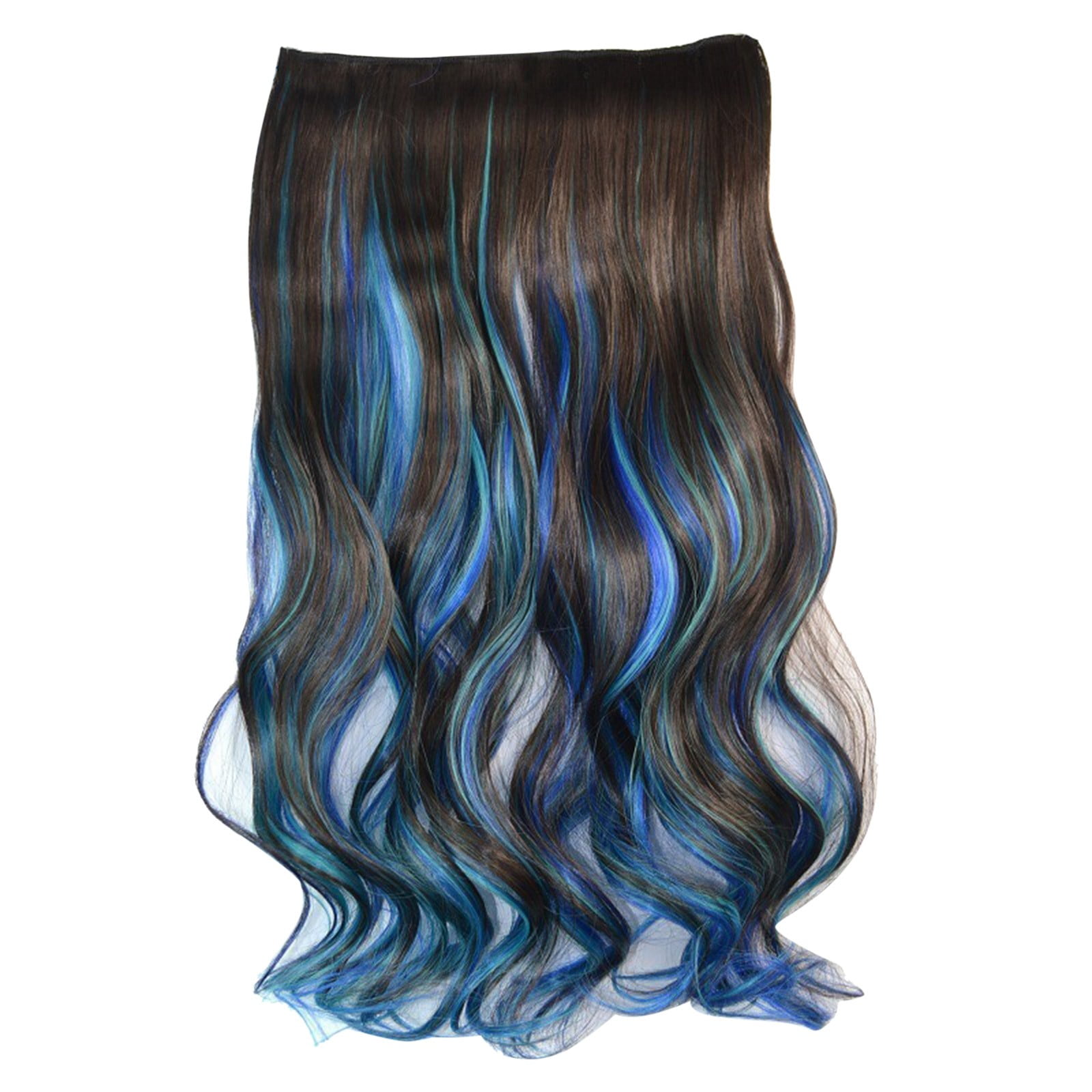 Long Synthetic Adjustable Color Highlights Five Clip Hair Extensions ...