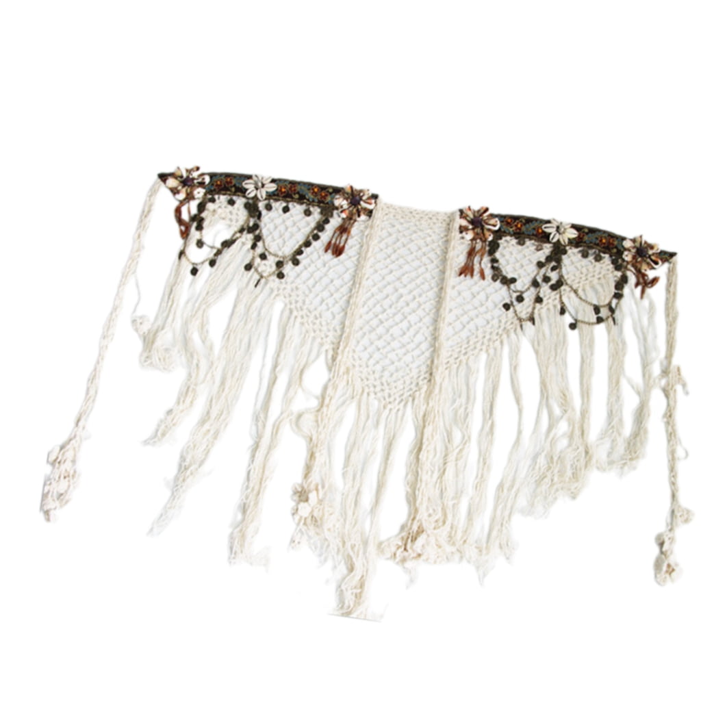 Long Tassels Belly Dance Hip Scarf Tribal Belly Dancing Skirts Wrap for ...
