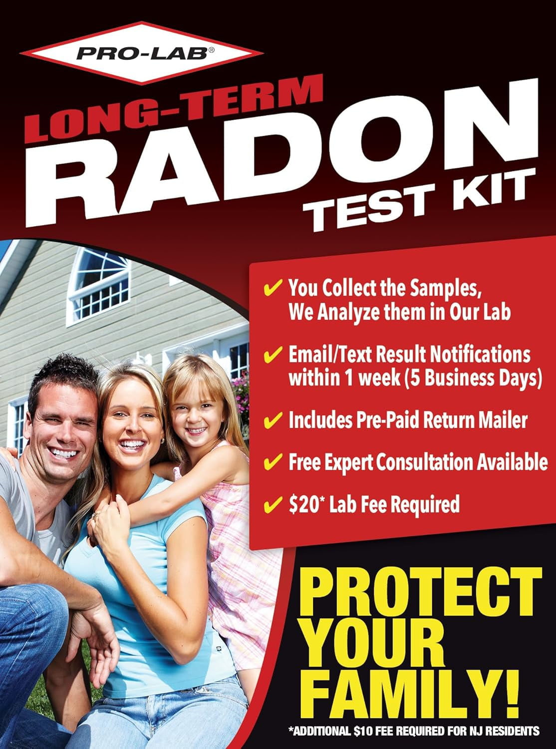 Long-Term Radon Test Kit for Home - EPA Approved with Advanced Alpha ...