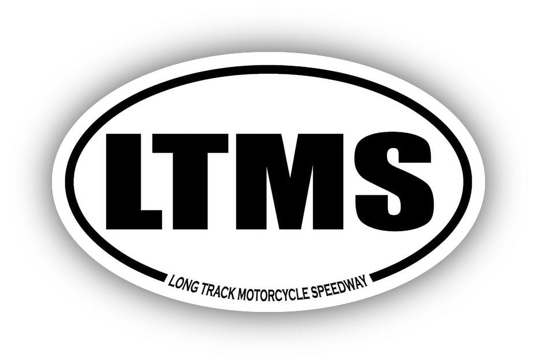 Long Track Motorcycle Speedway LTMS Oval Bumper Sticker 3M Vinyl Decal ...
