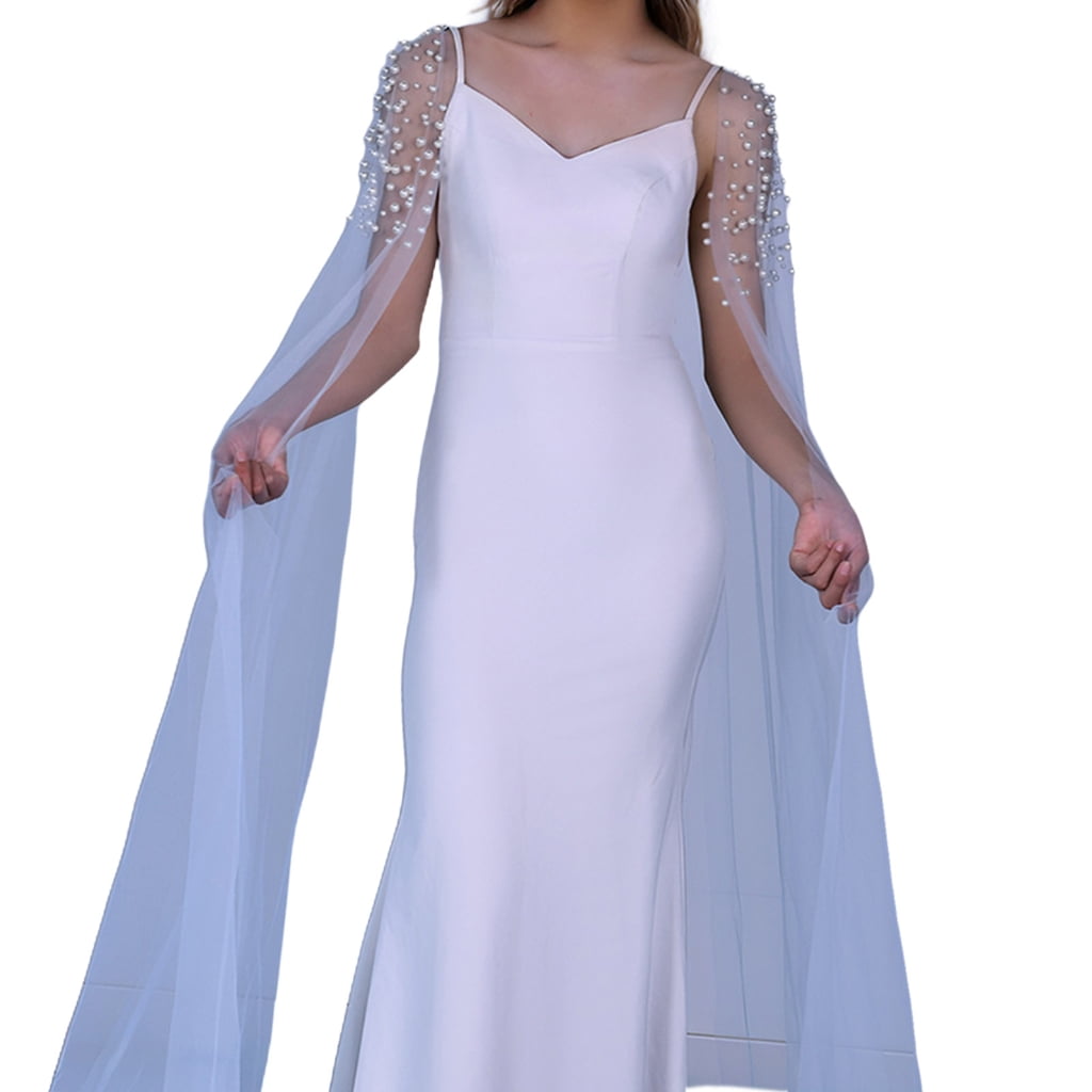 Long Trailing Arm Sleeves Wedding Dress Arm Shawl Wrap for Bride Party ...