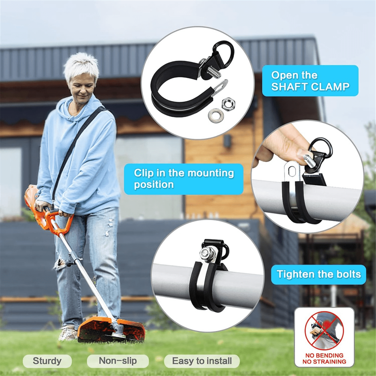 Long Trimmer Strap - for Weed Eaters, Hedge Trimmers, and More ...