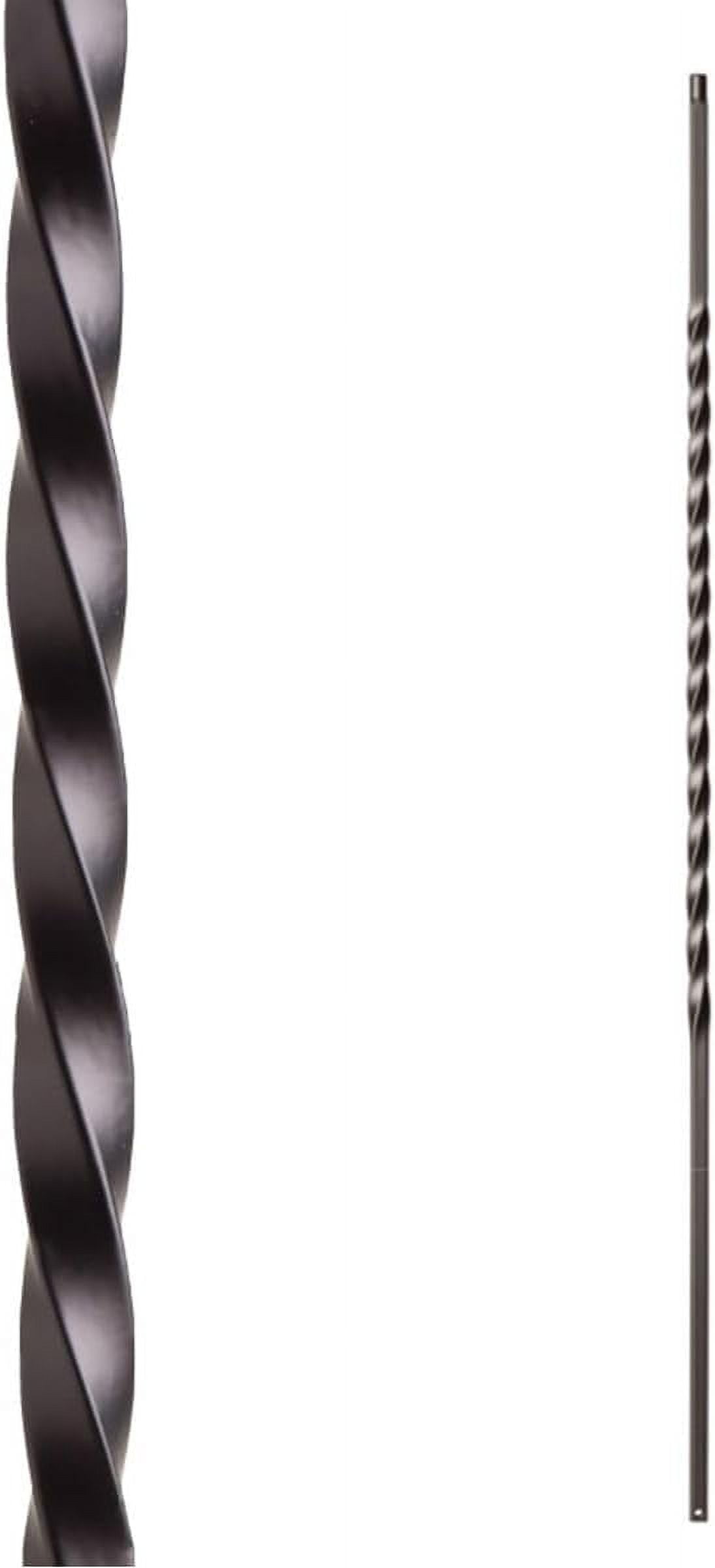 Long Twist Stair Railing Iron Balusters (5-Pack) 1/2" Long Twist Metal ...