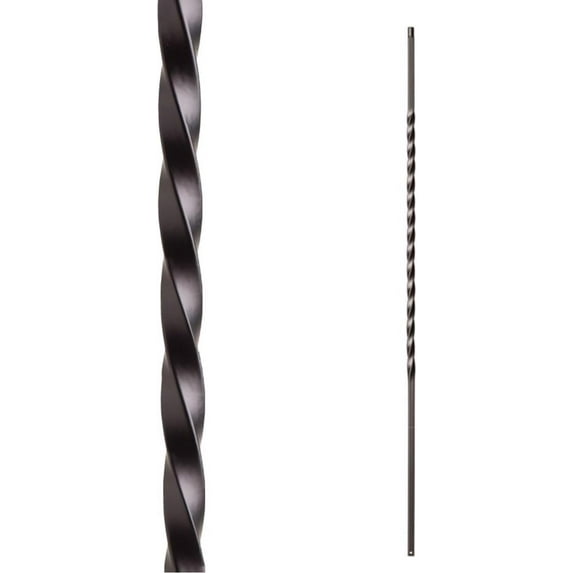 Long Twist Stair Railing Iron Balusters (5-Pack) 1/2" Long Twist Metal ...