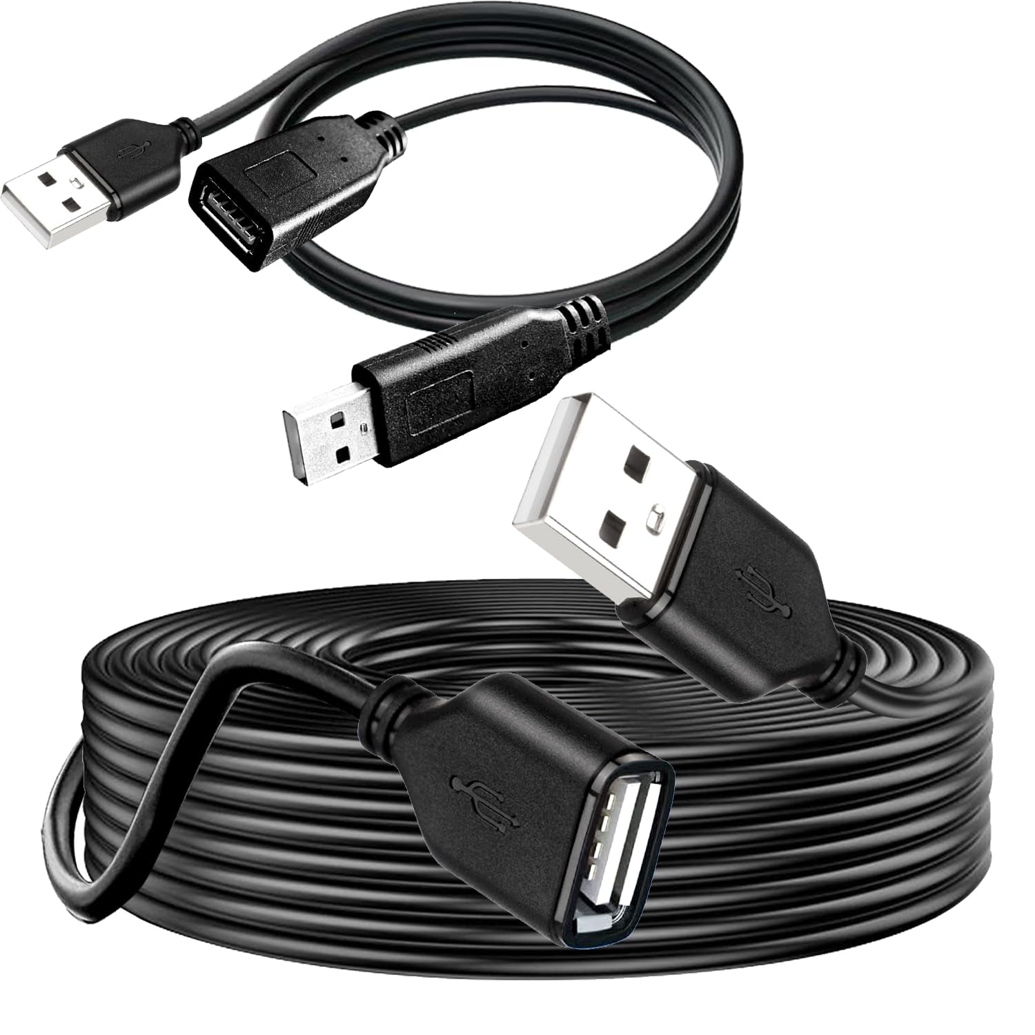 Long USB 2.0 Extension Cable 40FT with Power,Long USB2.0 A Male to ...