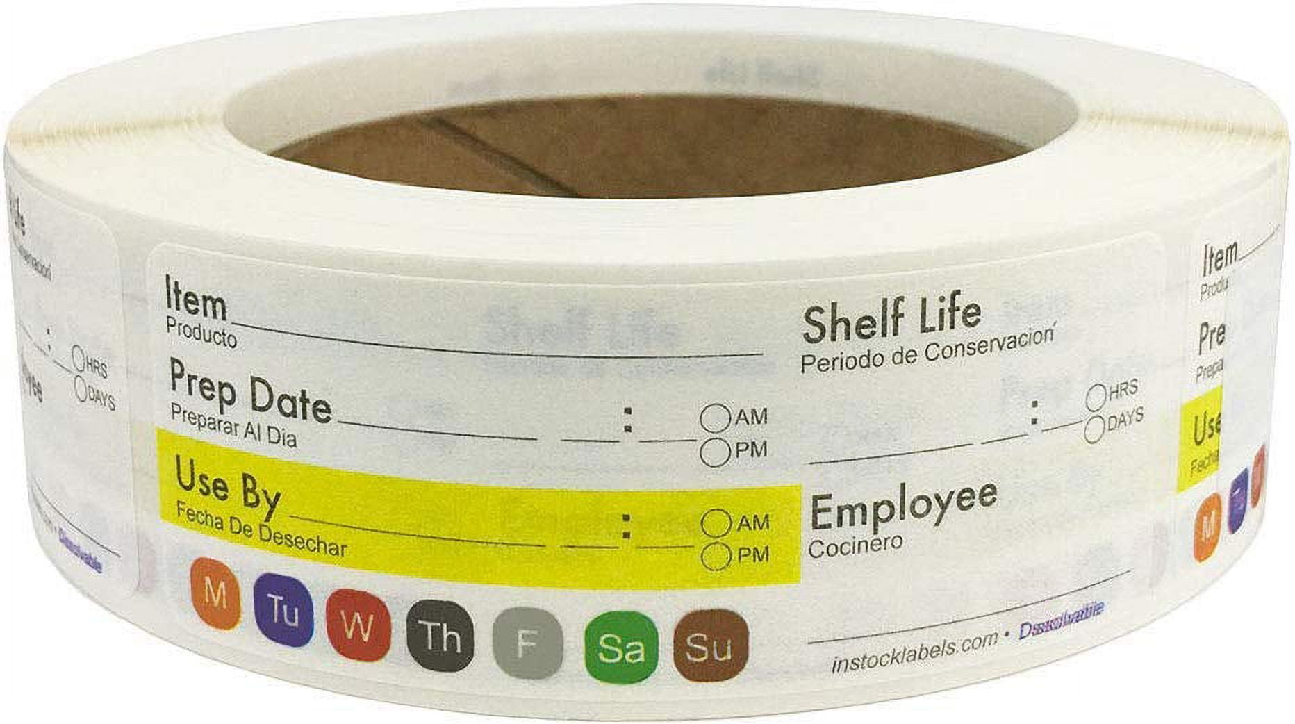 Long Universal Dissolvable Food Rotation 1.25" x 3.375" 500 labels ...