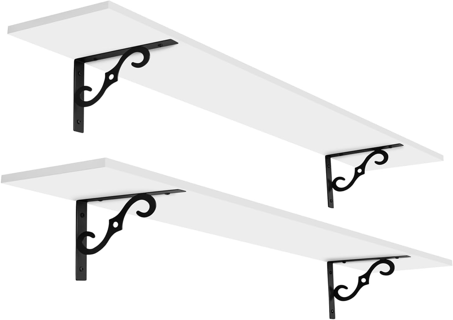 Long Wall Shelves . Large Floating Shelves Set of Wide Display Shelf ...