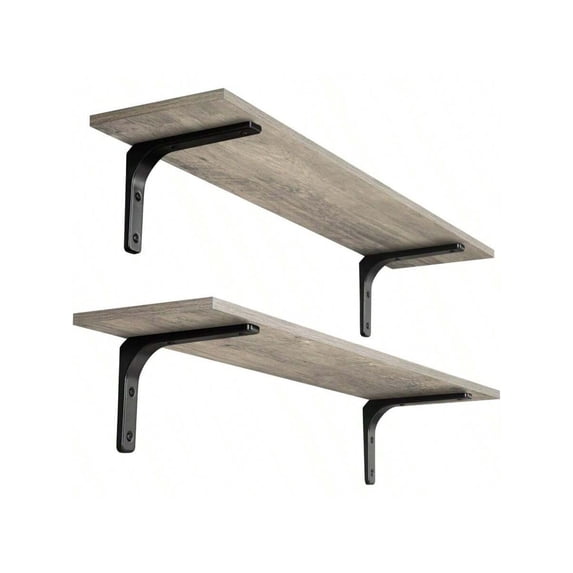Long Wall Shelves, 31.5 Inch Wall Mounted Shelves Set Of 2, Easy - To ...