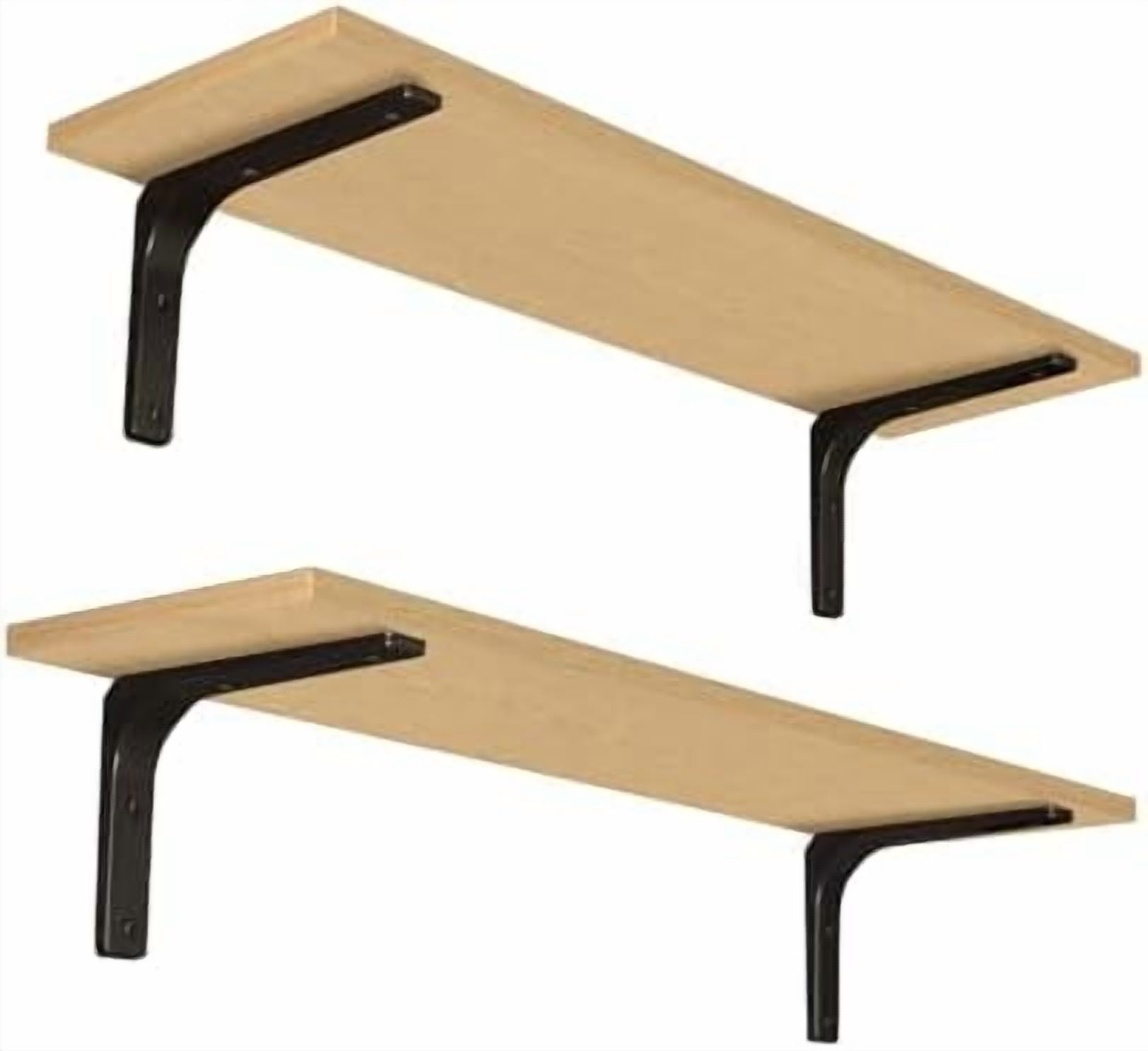 Long Wall Shelves, 31.5 Inch Wall Mounted Shelves Set of 2, Easy-to ...