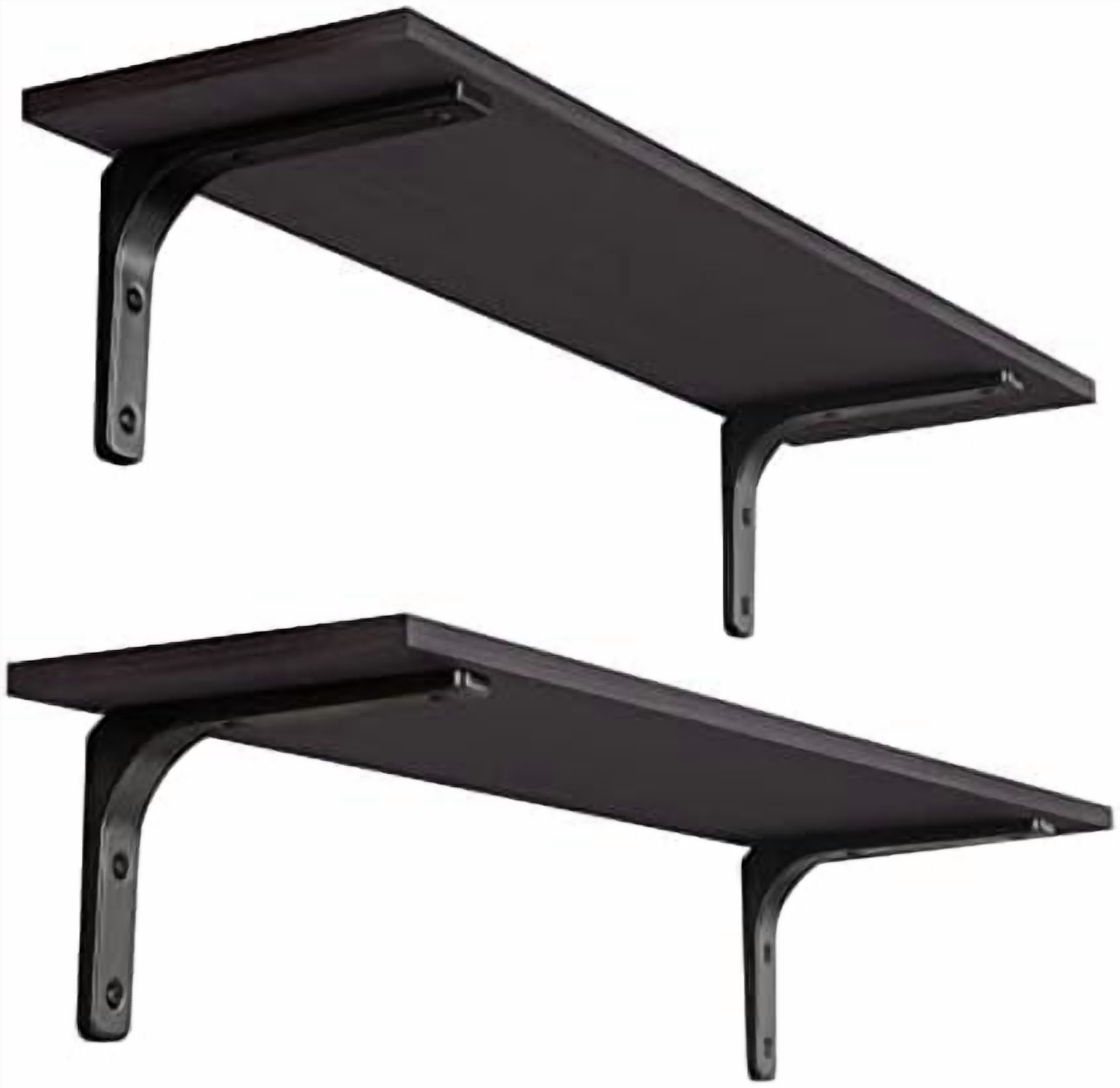 Long Wall Shelves, 31.5 Inch Wall Mounted Shelves Set of 2, Easy-to ...