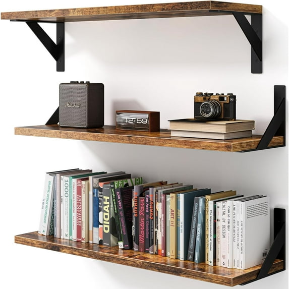 Long Wall Shelves 36 Inches Floating Book Shelves Hanging Book Shelves ...