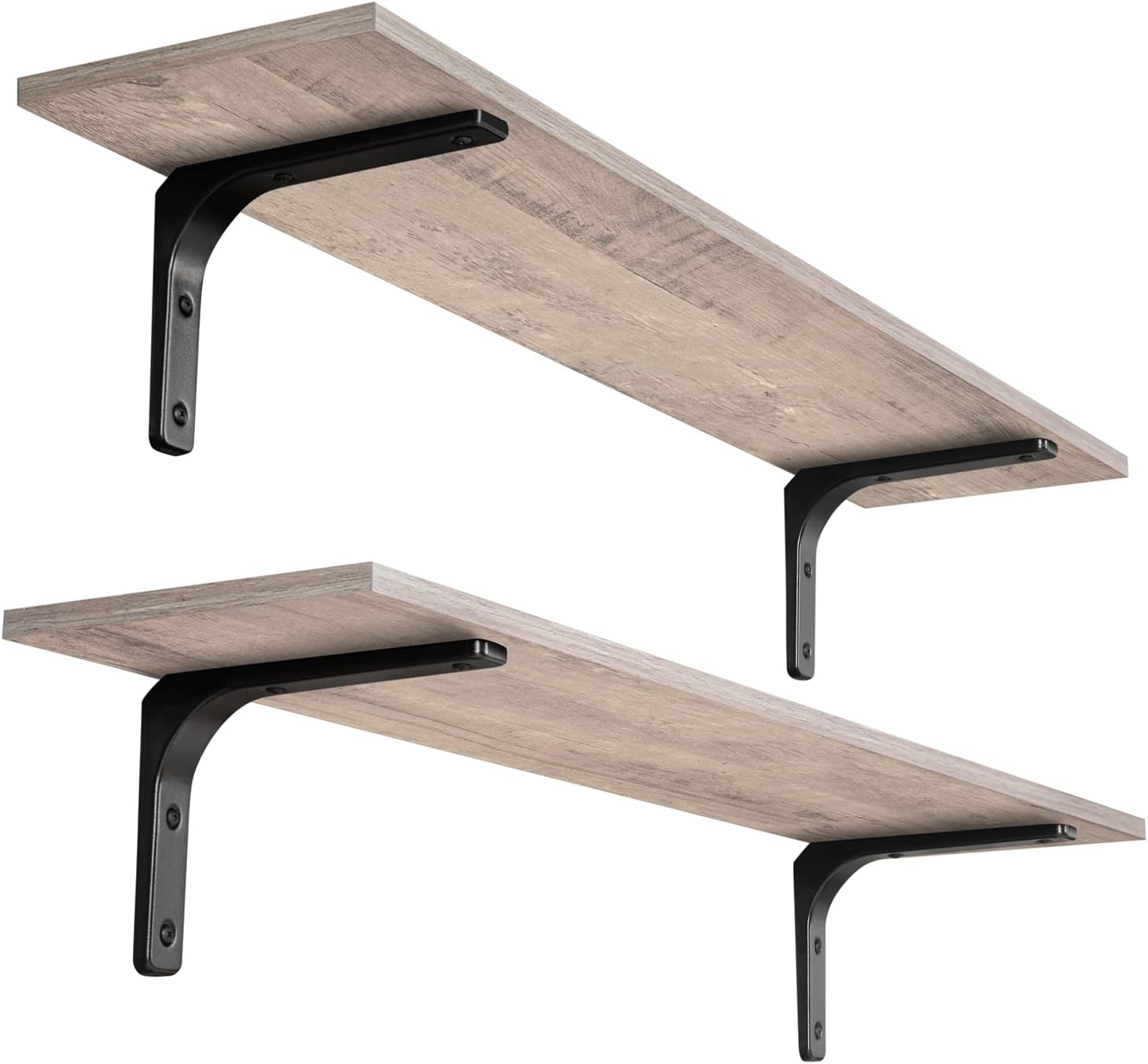 Long Wall Shelves, 39.4Inch Wall Mounted Shelves Set of 2, Extra Large ...