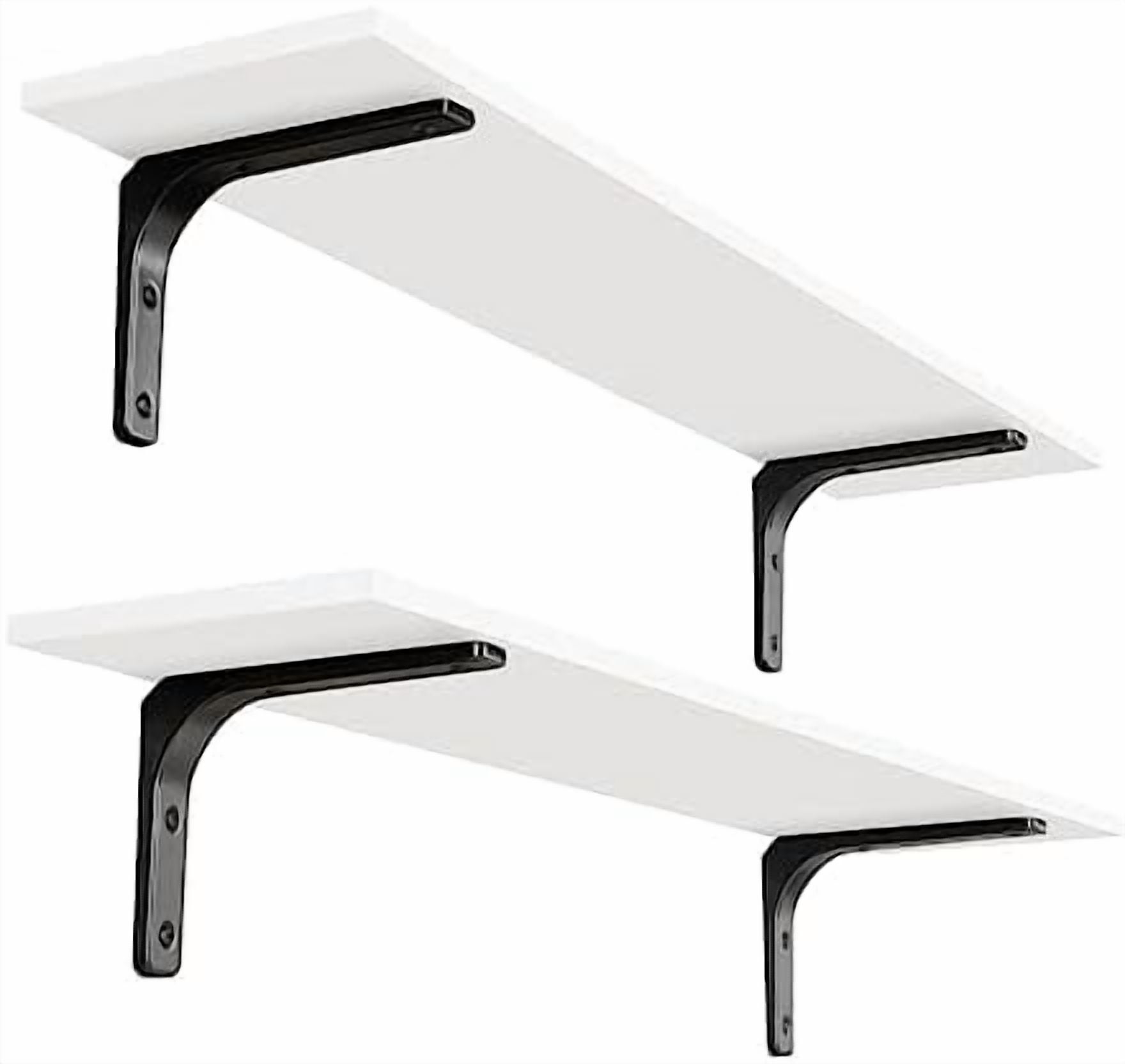 Long Wall Shelves, 39.4Inch Wall Mounted Shelves Set of 2, Extra Large ...