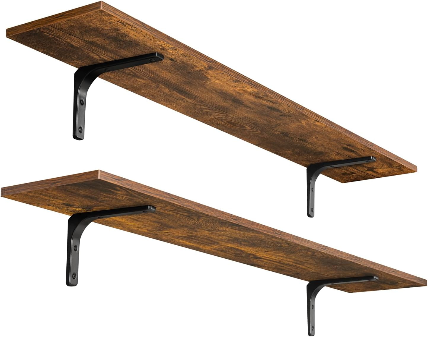 Long Wall Shelves, 47.3Inch Wall Mounted Shelves Set of 2, Extra Large ...
