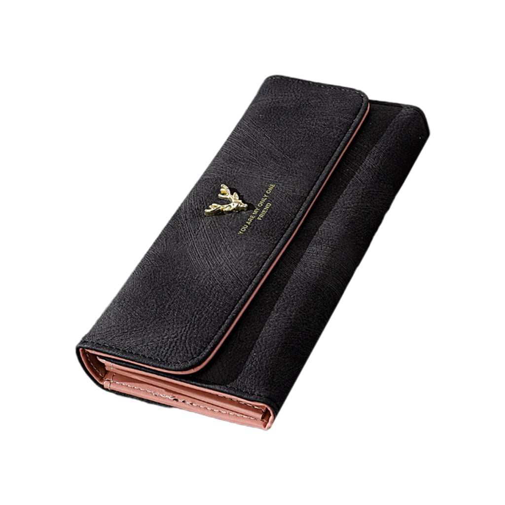 Long Wallet Money Bag for Women PU Casual Credit Card Holder Change ...