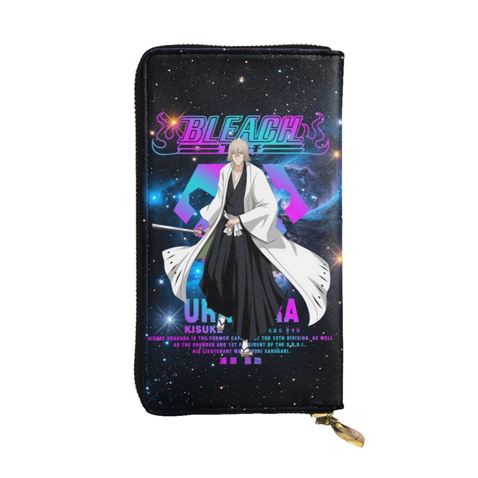 Long Wallet Zipper Leather Card Holder Kisuke Urahara Bleach Wallet ...