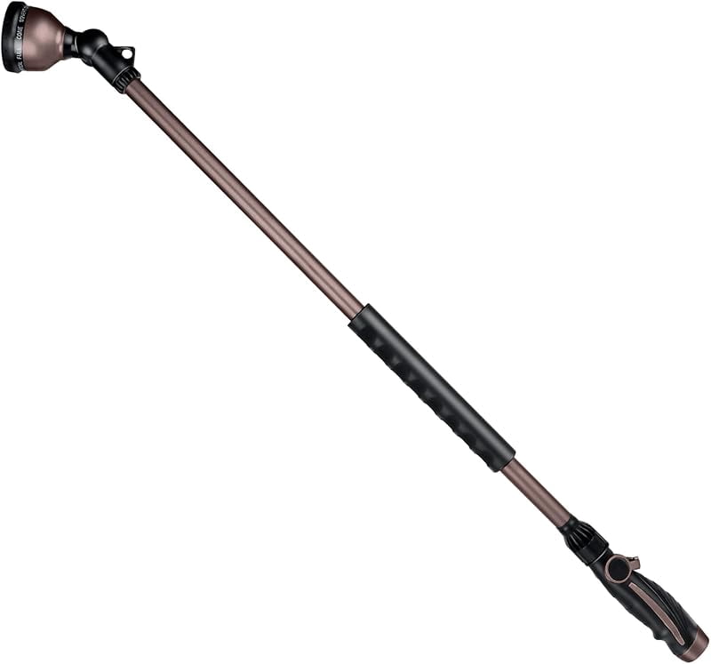 Long Watering Wand, Metal Garden Hose Wand with 180 ° Swivel Head and ...