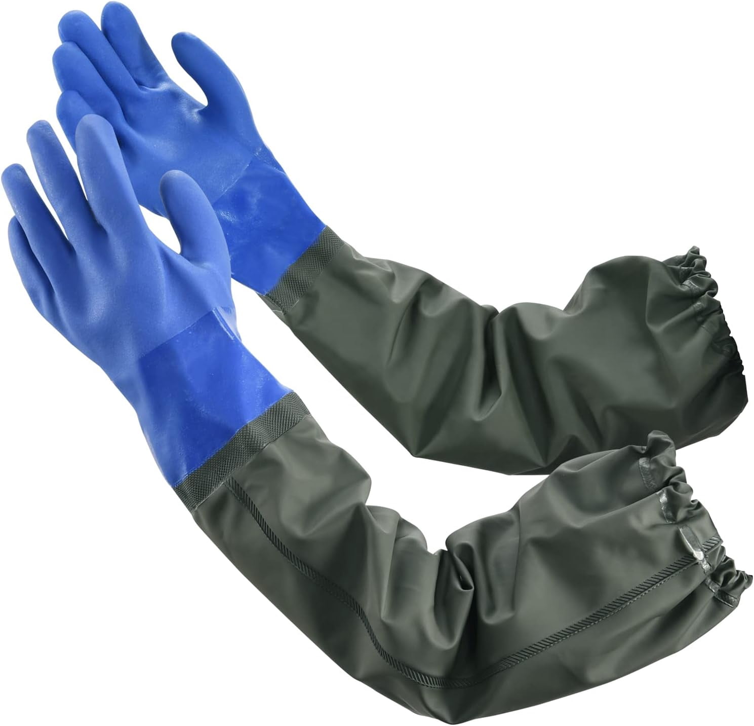 Long Waterproof Gloves, Long Chemical Gloves, Reusable, Padded Cotton ...