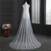 Simple Long Elegant Single Layer Wedding Veil Bridal Veils with Comb ...