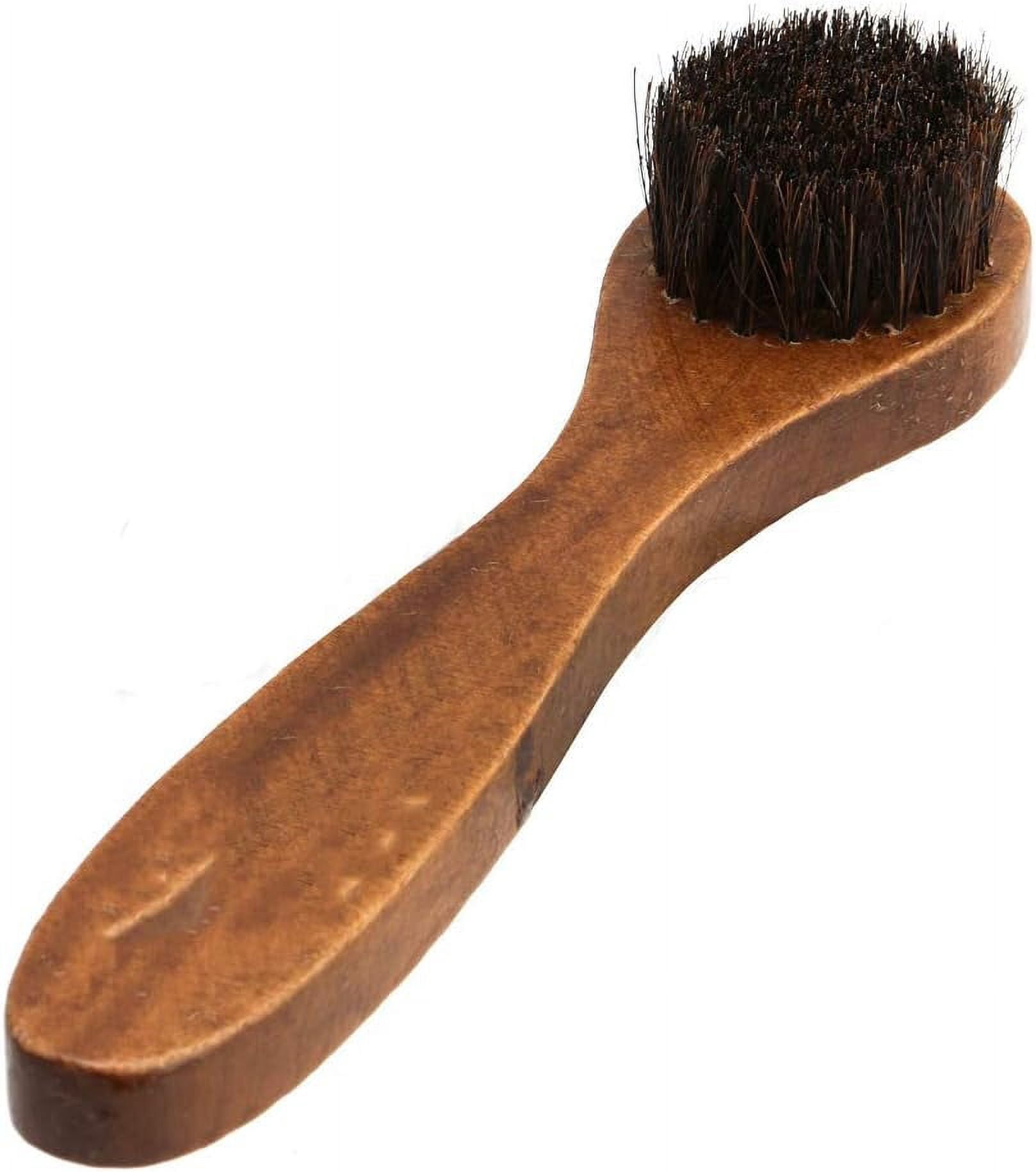 Long Wooden Handle Bristle Horse Hair Shoe Boot Brushes Polish ...
