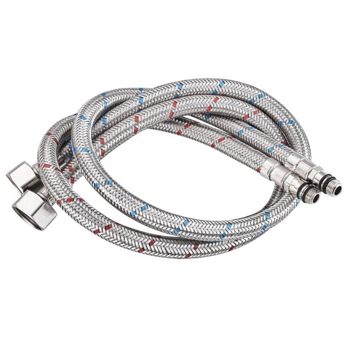 Long bathroom kitchen faucet connector Braided supply hose stainless ...