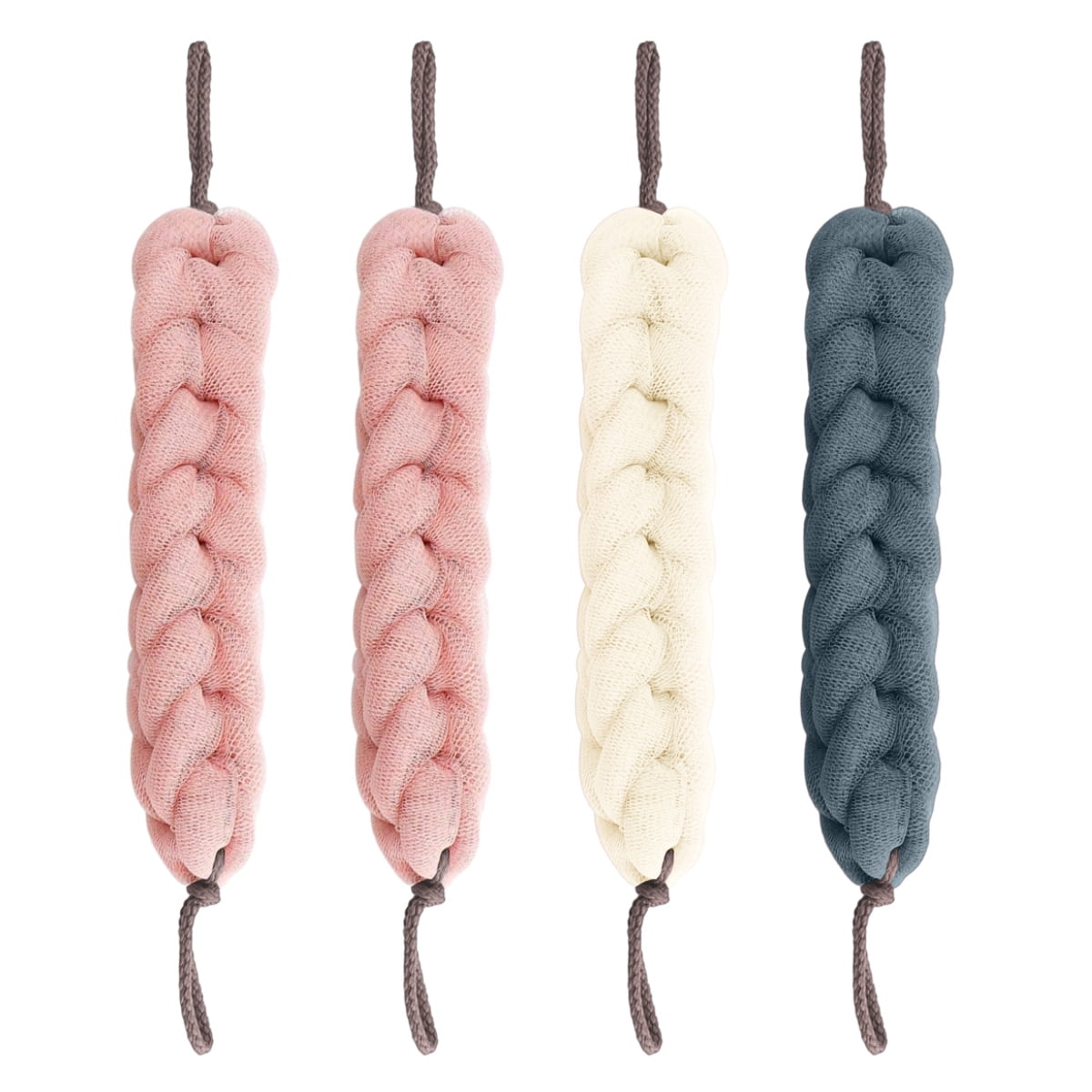 Long elastic back sponge with string handle Back scrubber Shower mesh ...