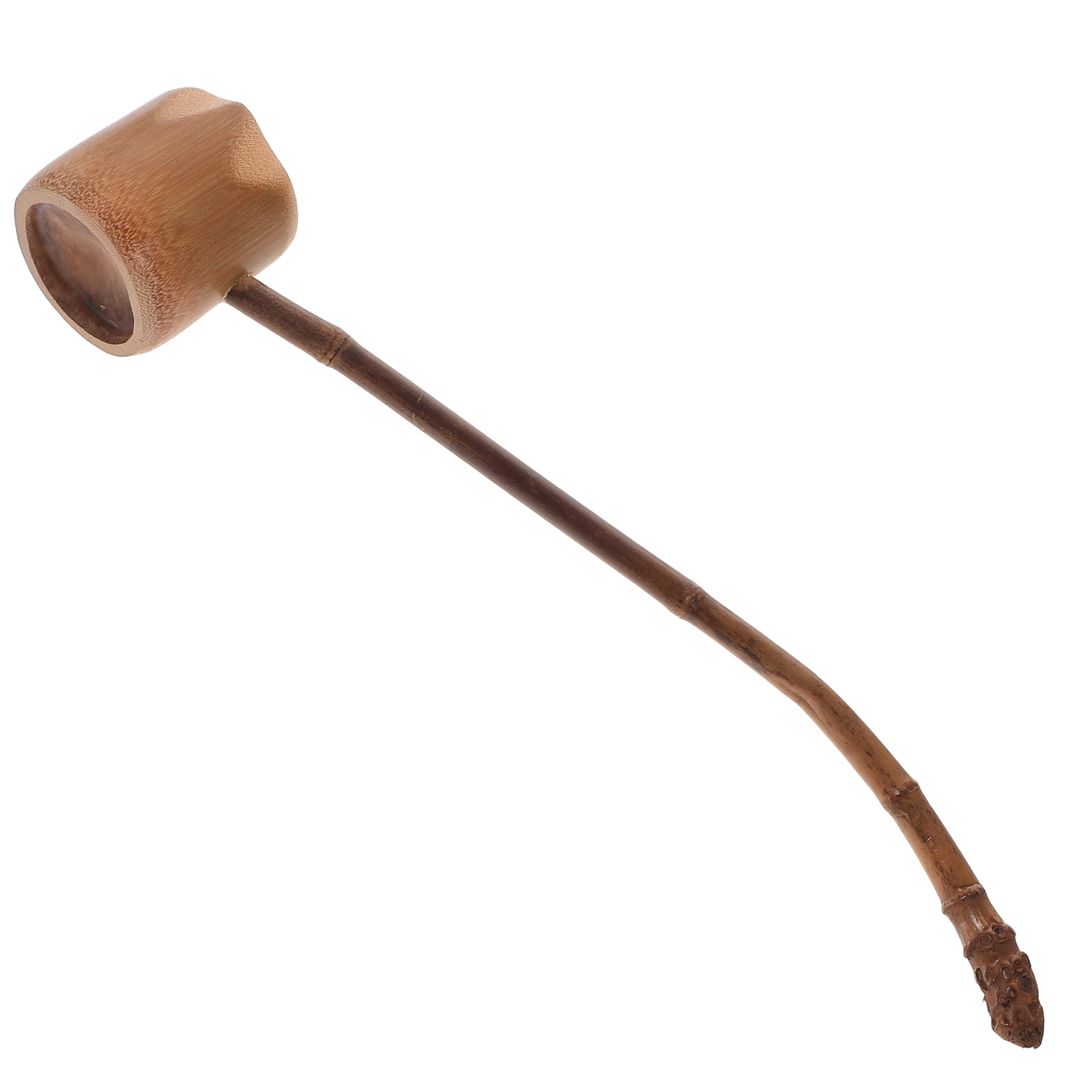 Long-handled Bailer Carbonized Bamboo Root Spoon Water Ladle Scoop Tea ...