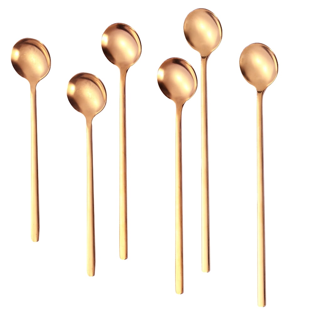 Long-handled ice tea spoon, cocktail stir spoons, stainless steel ...