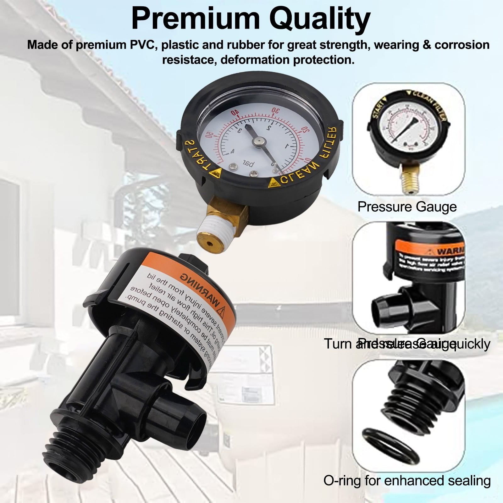 Long lasting Air Relief Valve for Pool Spa Filter with O ring and Clip ...
