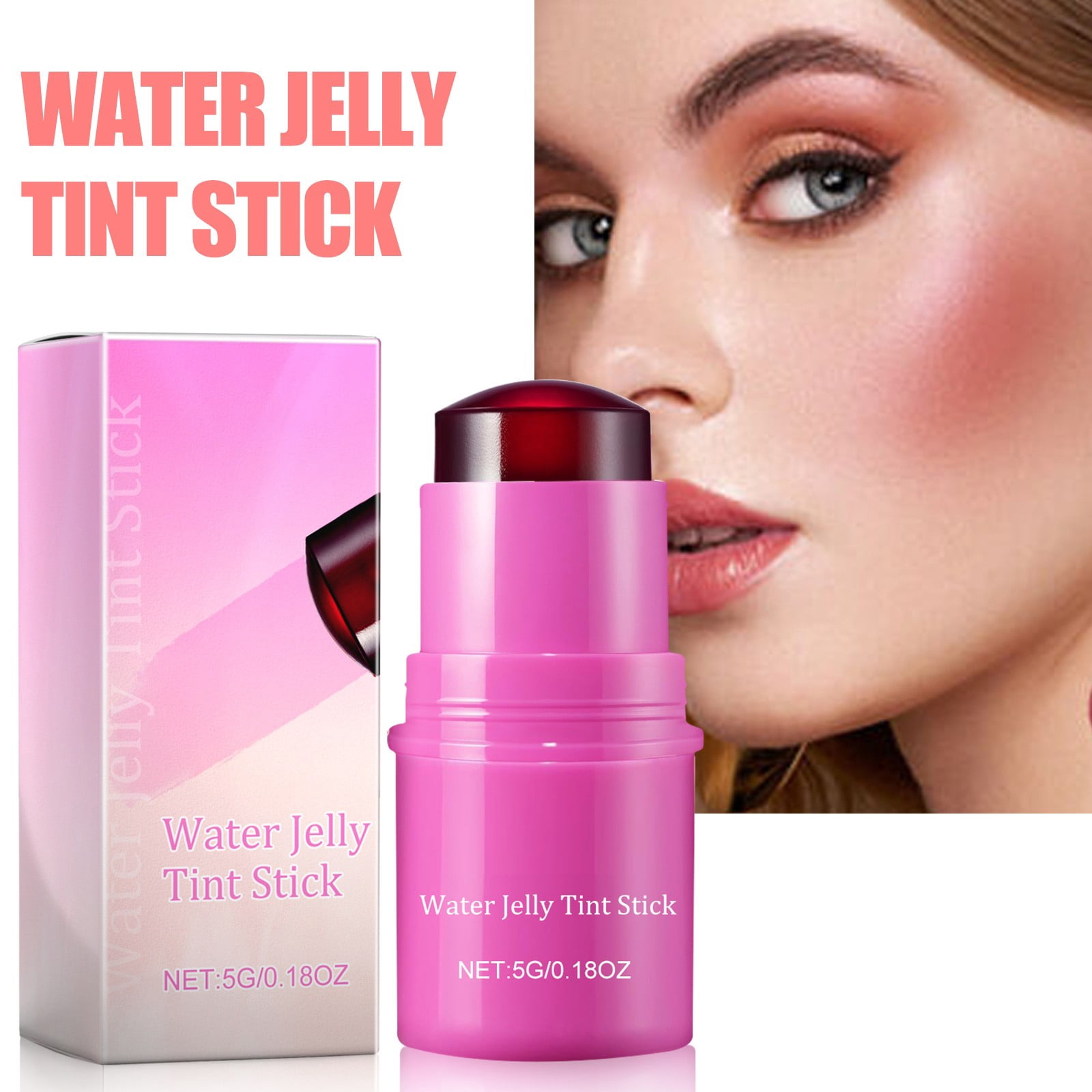 Long-lasting & High-pigment Color Organic Fruit Jelly & Lip Tint Stick ...
