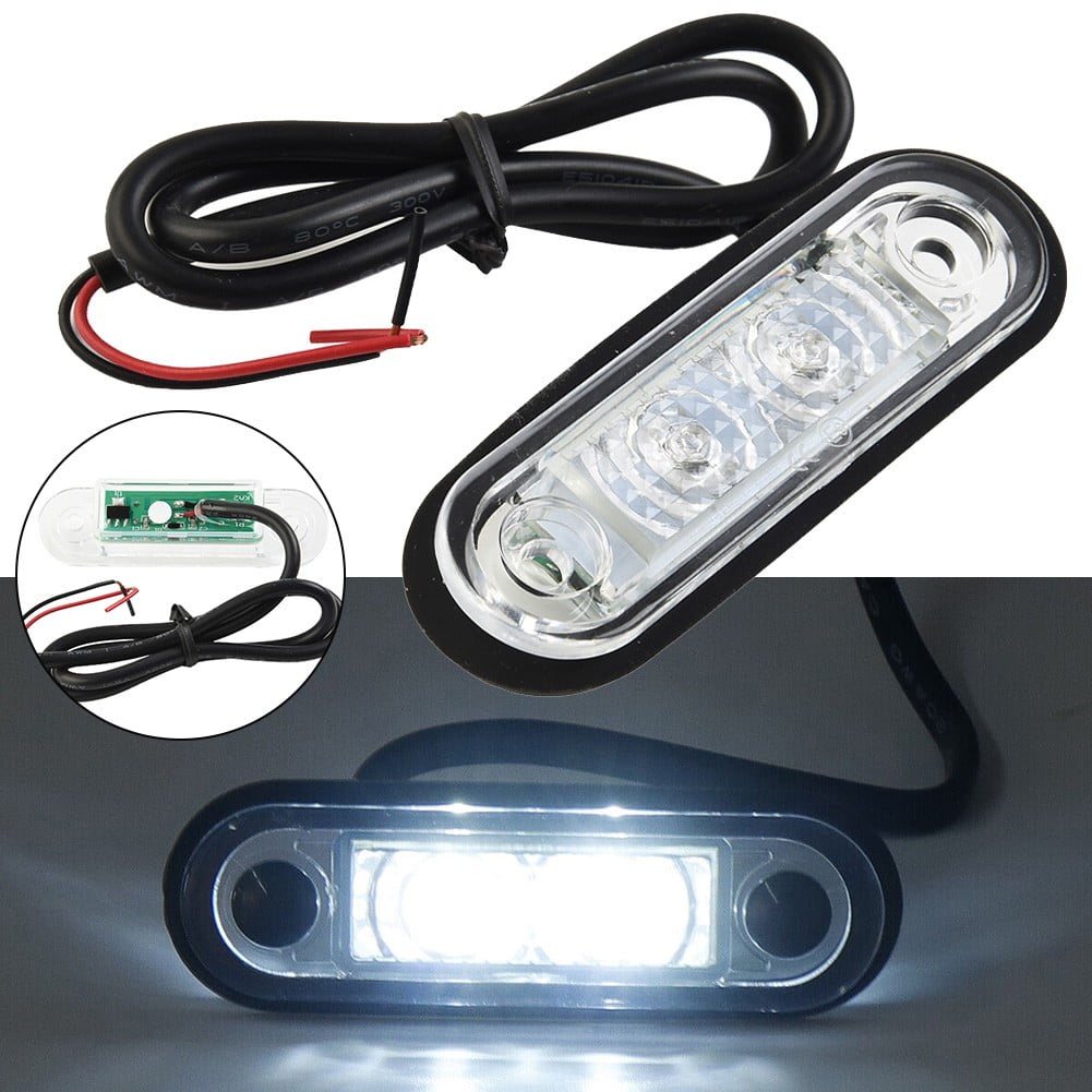 Long lasting White LED Flush Fit Bar Marker Light 12V 24V for Trailer ...