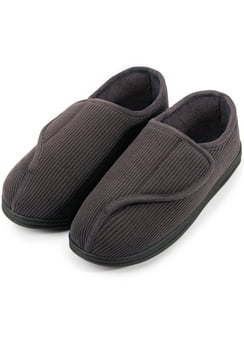 DL Adjustable Mens Slippers Memory Foam Open Toe House Slippers ...